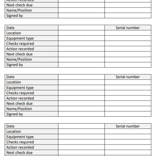 Fire Safety Log Book | Network Telex
